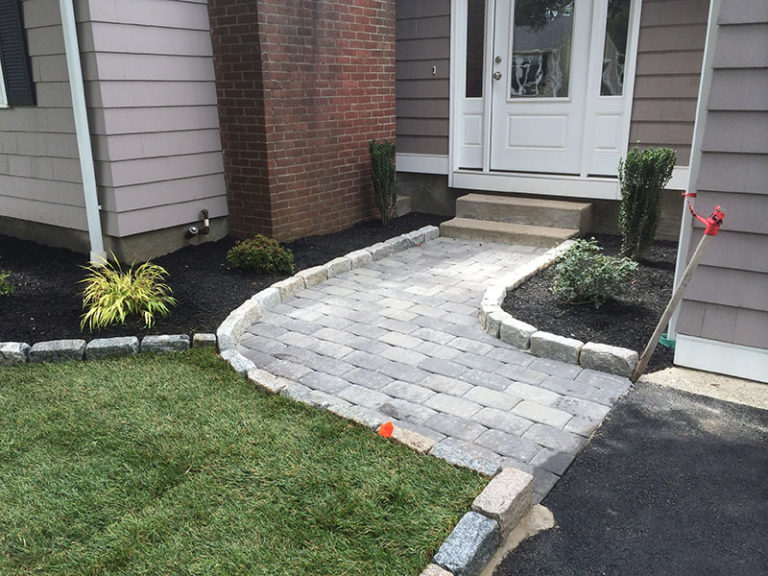 Curved Stone Walkway, Front Stone Path & Border Garden - Hattoy's ...